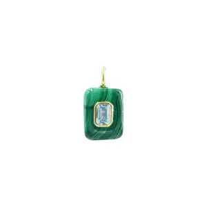 KAMARIA Malachite And Topaz Pendant Necklace - Green