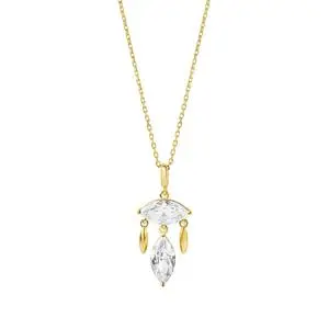 SHYMI Shymi Offset Marquise Cuban Necklace Gold