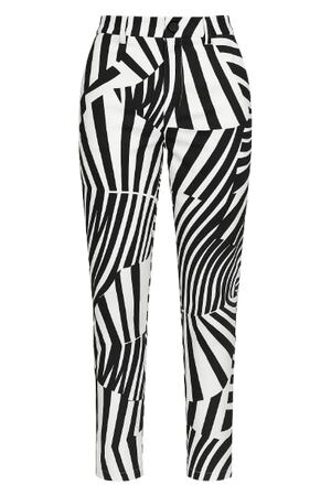 CONQUISTA Gabardine Pants With Hem Slits - Black