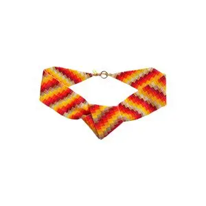 ILIANA ARRAZOLA Beaded Statement Necklace - Yellow/orange/red