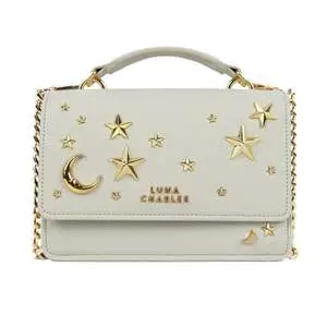 LUNA CHARLES Nova Star Studded Handbag - Grey