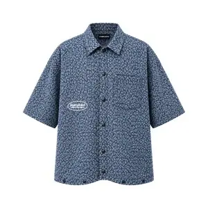 MYSIMPLICATED Short Sleeve Printed Shirt - Blue