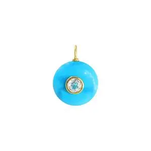 KAMARIA Turquoise Howlite And Topaz Pendant - Blue