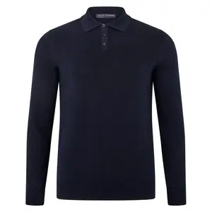 Paul James Knitwear Long Sleeve Polos For Men
