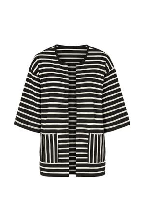 CONQUISTA Stripe Pocket Detail Cardigan