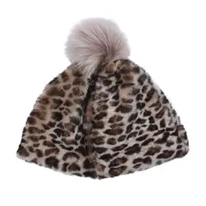 OWEN BARRY Shearling Sheepskin Pull-on Beanie With Toscana Pom Pom - Brown