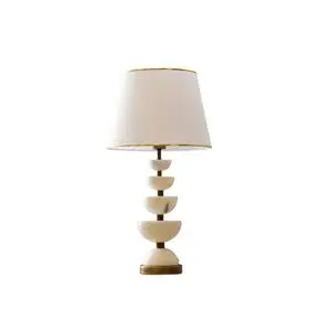 MARLETH White / Brown Plaza Marble Table Lamp