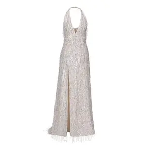 ANSE VICTORIN Diana Sequin Halterneck Gown