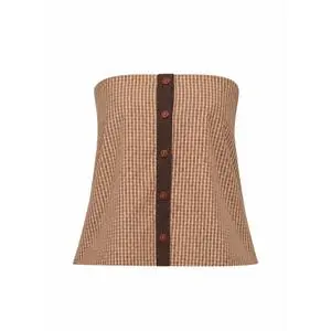 Carmen Says Sleeveless Checked Top