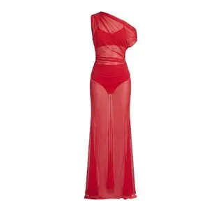 ALOMA STUDIO Caresse Maxi Gown Dress - Red