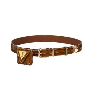 VAZAF Leather Pocket Belt - Brown