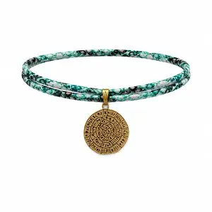 JUNIE Sienna Choker With Gold Plated Pendant - Blue