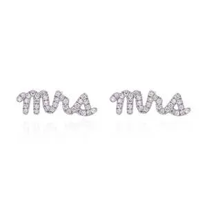 LUNA CHARLES Ettie 'mrs' Stud Earrings - Silver