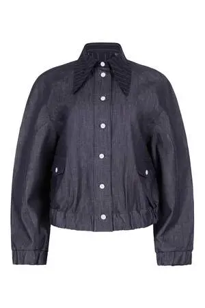 BELKYS STUDIO Brooke Denim Bomber Jacket