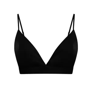 WHY MARY Bella Satin Bralette - Black