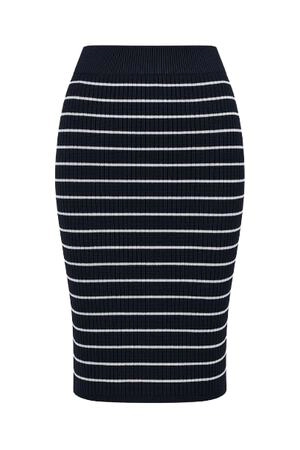 CONQUISTA Fitted Striped Skirt