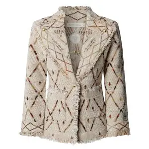 THE EXTREME COLLECTION Neutrals Jacquard Knit Jacket Parker - Beige