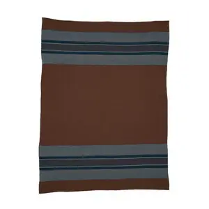 In2green Cotton Sustainable Knit Throw Blanket - Brown