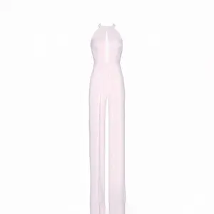 NOMI FAME Nomi Light Satin Crepe Split Leg Jumpsuit