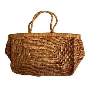 ZANATANY CONCEPTS Small Raffia Tote Bag - Brown