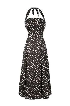 LUNA FASHION HOUSE Polka Dot Strapless Dress, Melissa - Black