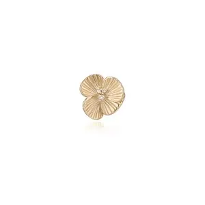 DIDIER DUBOT La D. D Poppy Flower One-sided Earring - Gold