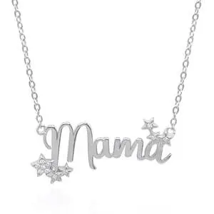LUNA CHARLES Mama Star Pendant Necklace - Silver