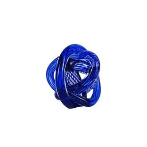 MARLETH Hand-blown Cobalt Glass Knot Sculpture - Blue