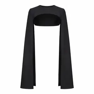 NOMI FAME Hera Long-sleeved Cape Overlay