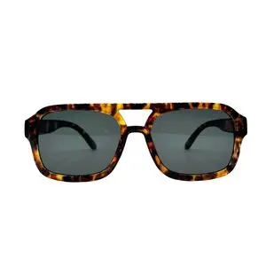 HORTONS ENGLAND Tortoiseshell Navigator Sunglasses - Brown