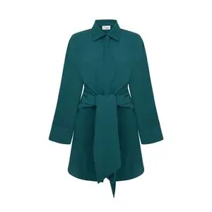 THISISU COLLECTION Verda Striped Shirt Dress - Green