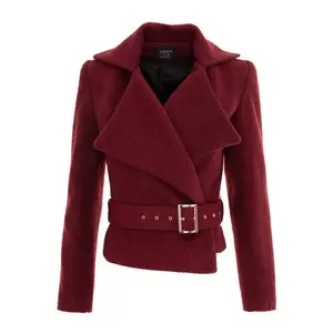 AVENUE N°29 Burgundy Wool Double Breasted Jacket
