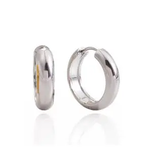 NAZZAR Tube Hoop Earrings - Silver