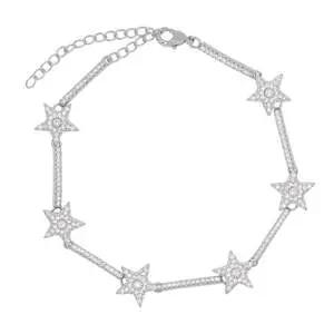 LUNA CHARLES Etta Sparkling Star Bracelet - Silver