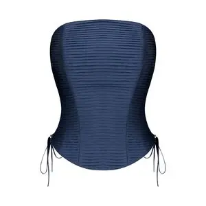 ELSAVA Dark Draping Corset - Blue