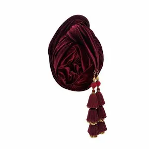 JULIA CLANCEY Malbec Luxe Dorado Turban - Red