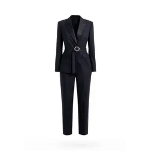LUMINA ELIGMA Onyx Belted Jumpsuit Suit - Black