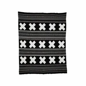 In2green Cotton Sustainable Knit Throw Blanket - Black