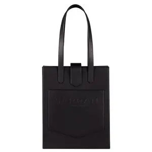 SERRAN LONDON Leather Tote Bag - Black