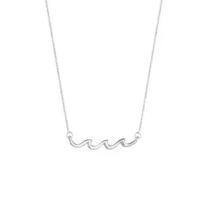 SPERO LONDON Sterling Wave Necklace - Silver