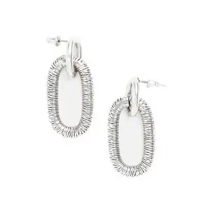 Lovard Bicycle Chunk Chain Link Earrings - Silver