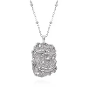 LUNA CHARLES Solara Pisces Zodiac Necklace - Silver