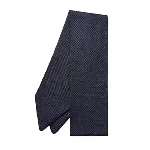 SERRAN LONDON Black / Blue Merino Wool & Rpet Eco Scarf Black, Blue - Black/blue