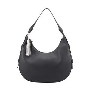 LLOYD BAKER Emmy Large Leather Hobo Bag With Tassel Detail