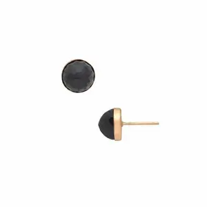 HEATHER HAWKINS Gold-filled Spinel Stud Earrings - Black