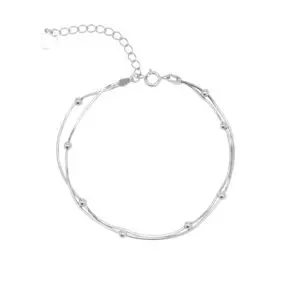 SPERO LONDON Sterling Double Satellite Chain Bracelet - Silver