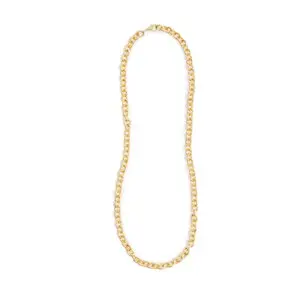 Lovard Belveled Small Loop Chain Necklace - Yellow