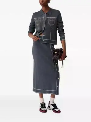 Liu Jo Midi Skirt In Silk Blend
