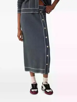 Liu Jo Midi Skirt In Silk Blend
