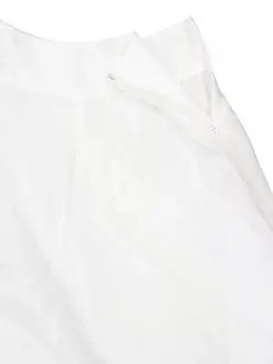 120% Lino Linen Midi Skirt With Side Zip